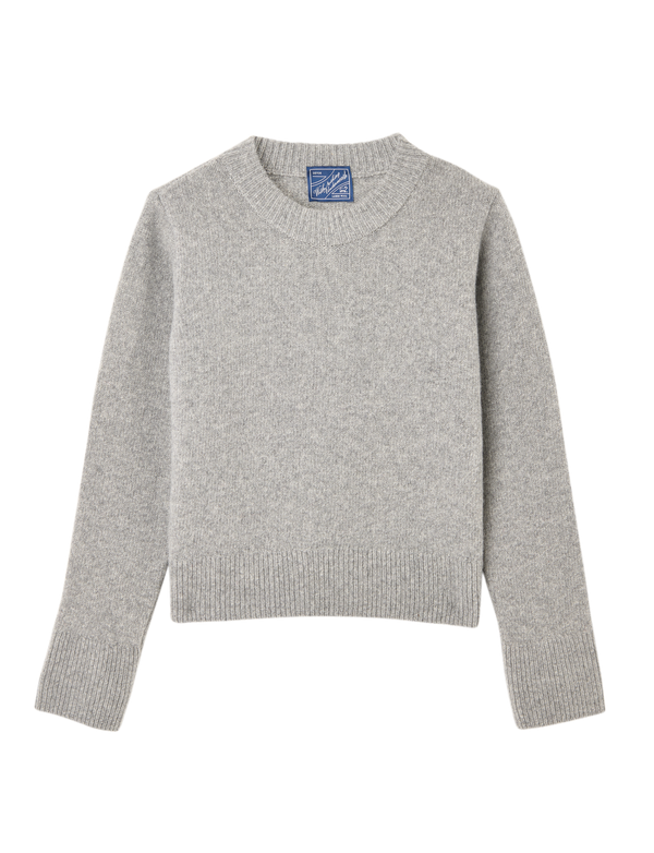 Devon Jumper: Wool, Mid Grey Melange – With Nothing Underneath