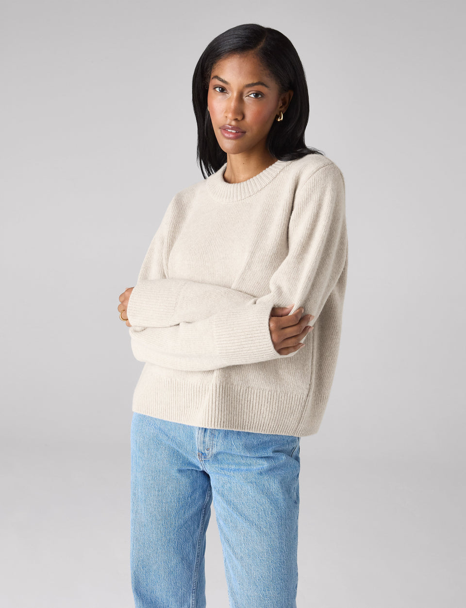 Devon Jumper: Wool, Oatmeal – With Nothing Underneath