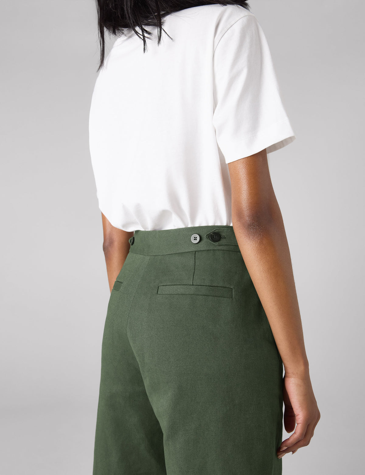 Chartwell Trouser: Cotton Twill, Khaki – With Nothing Underneath