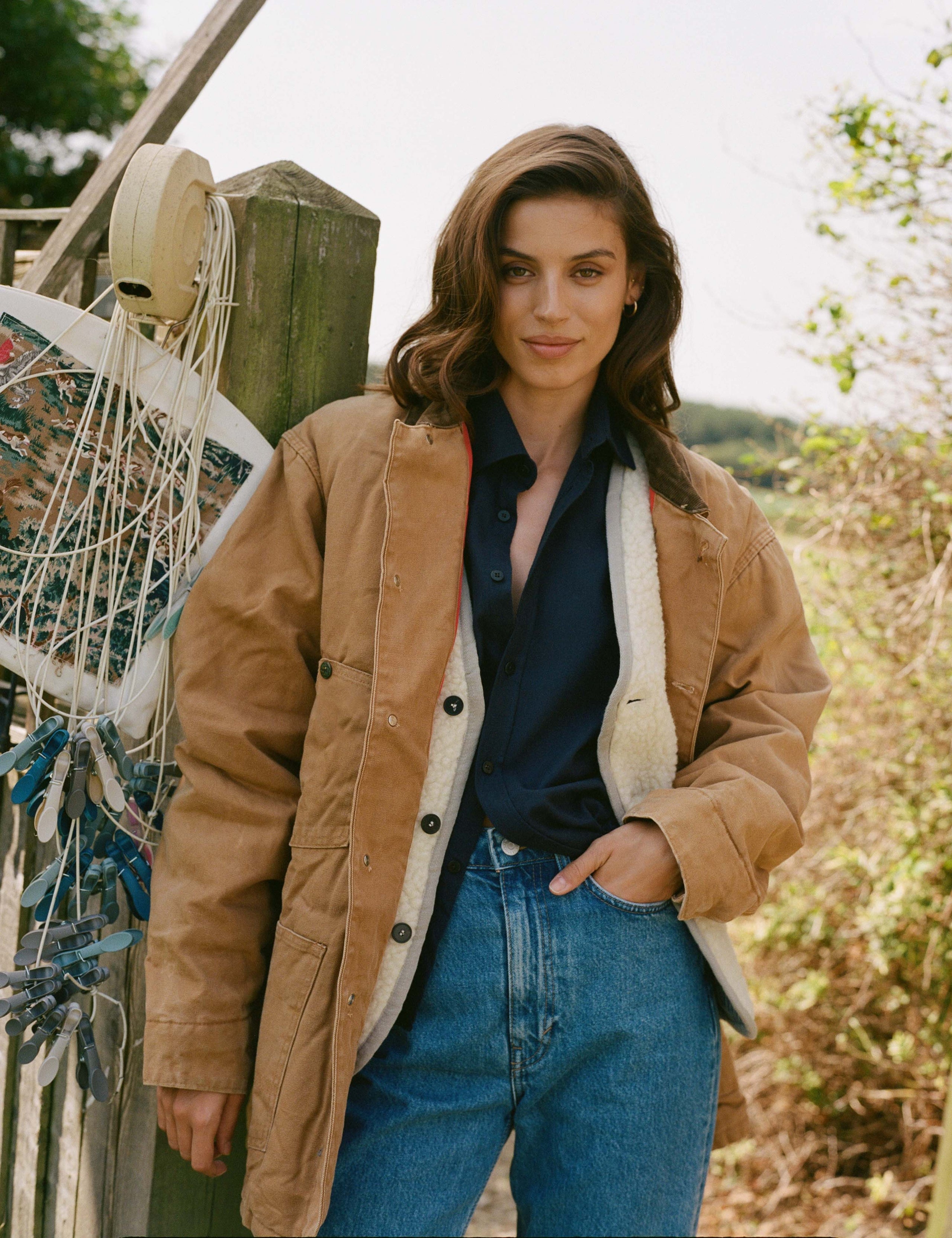 The Classic: Fine Brushed, Navy Blue – With Nothing Underneath