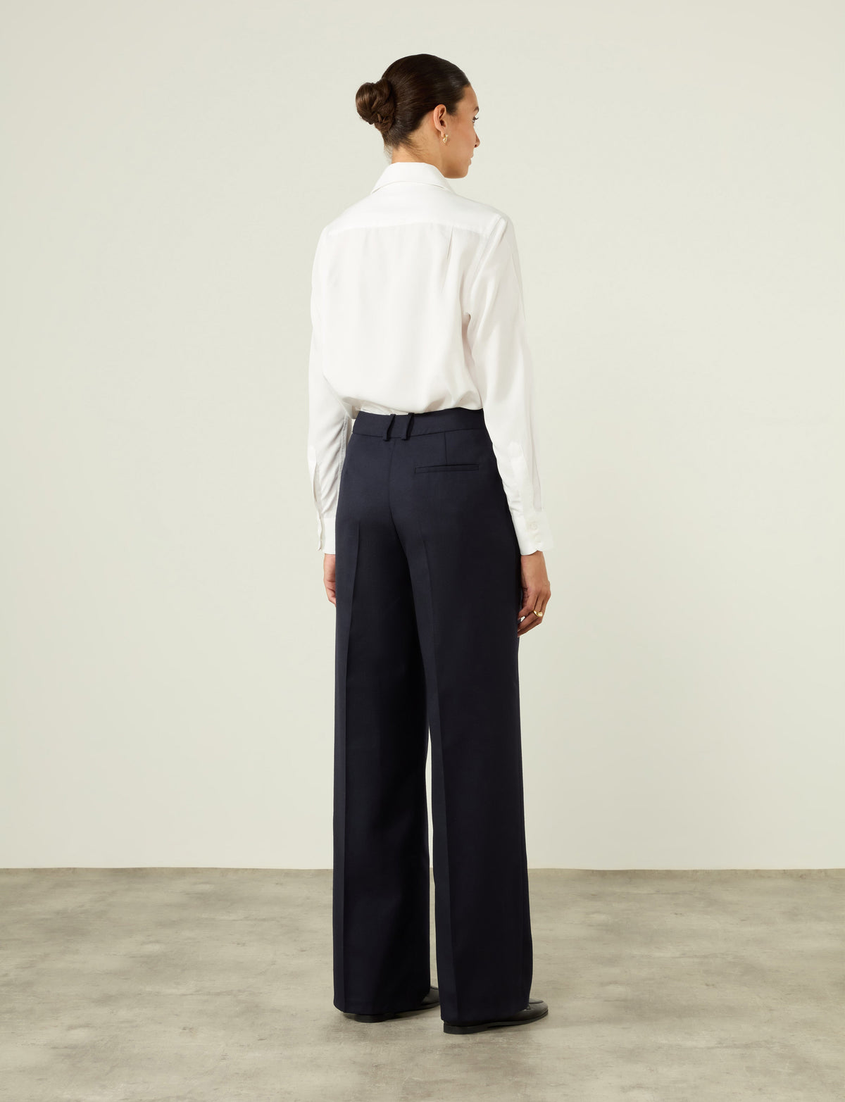 Rampling Trouser: Wool, Navy Blue – With Nothing Underneath
