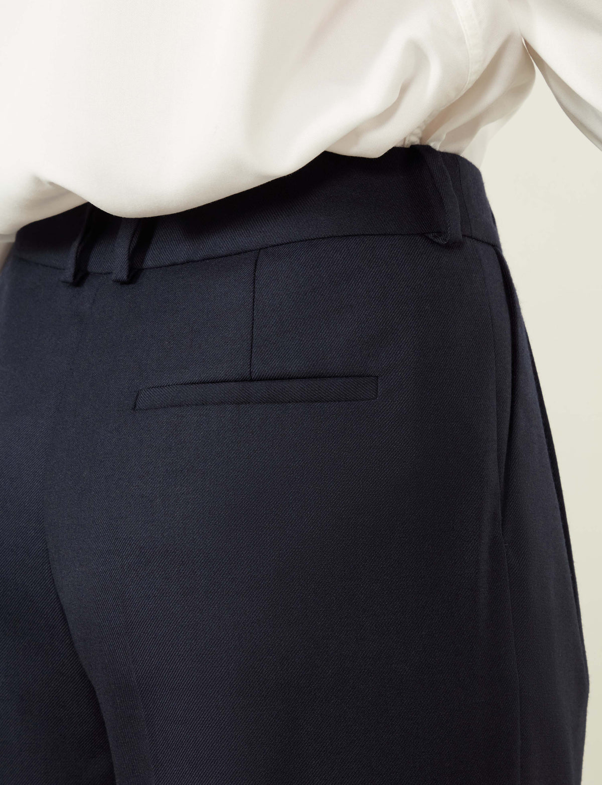 Rampling Trouser: Wool, Navy Blue – With Nothing Underneath